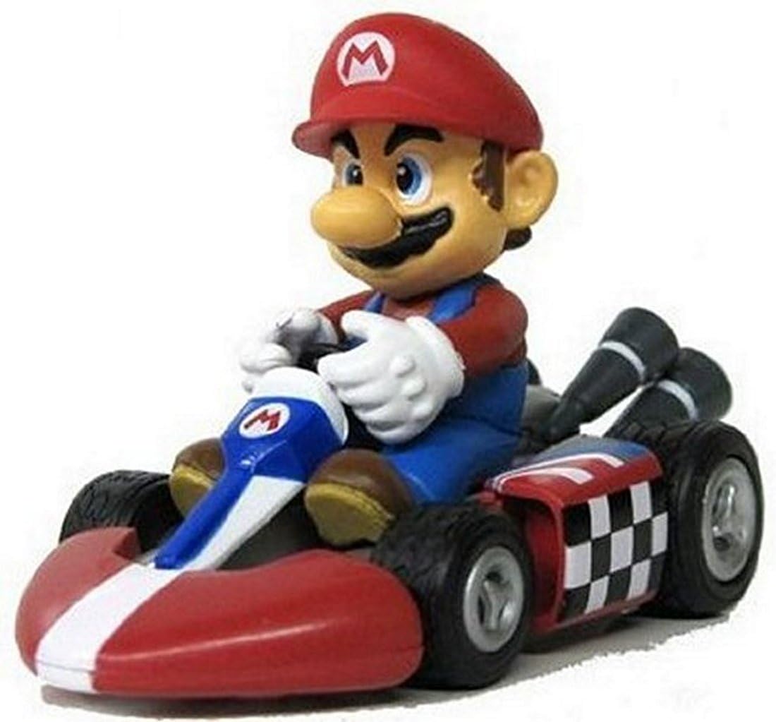 Amazon.com: Nintendo Mario Kart Wii Pull-Back Car Version 2 Mini Figure ...