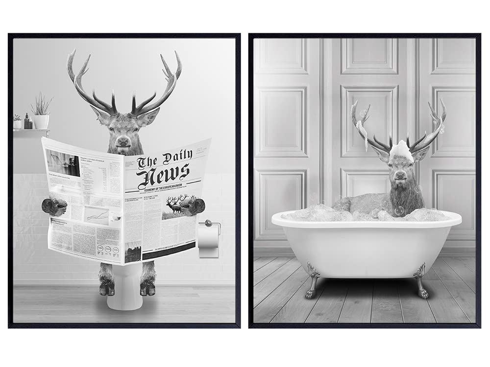Amazon.com: Bathroom Wall Art & Decor - Country Wall Decor - Deer Wall ...