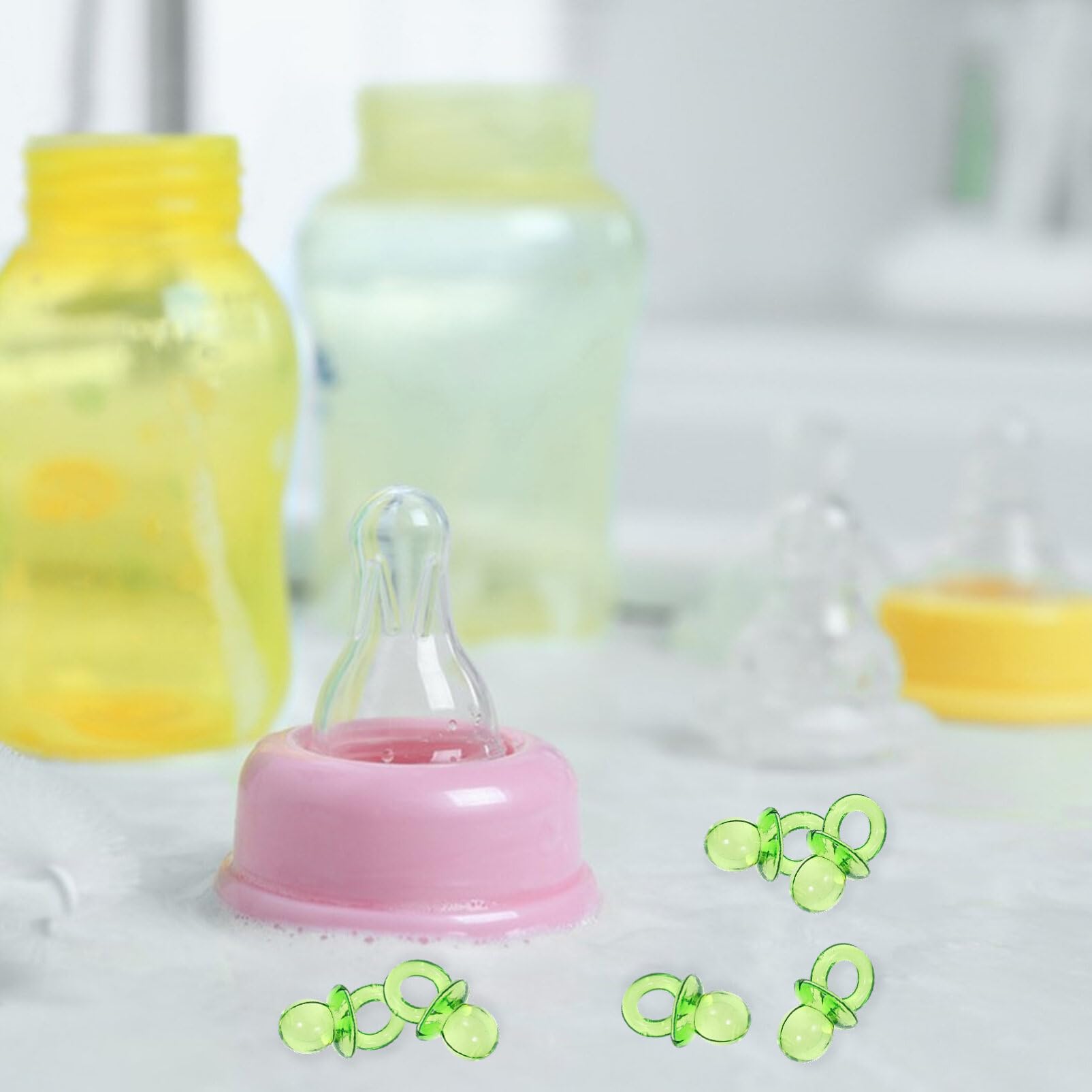 Snapklik.com : 2 Bags Acrylic Baby Pacifier, Baby Shower Pacifier Favor ...
