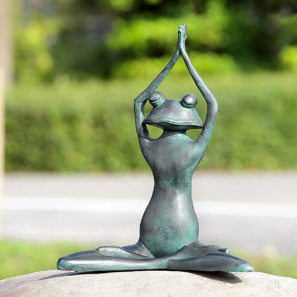 Amazon.com: SPI Home Cast Aluminum Joy of Reading Frog Garden Sculpture ...