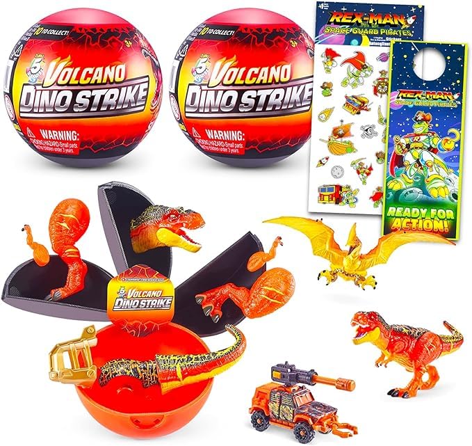 Toy Garrage Surprise Volcano Dino Strike Mystery Set by Zuru - Surprise ...