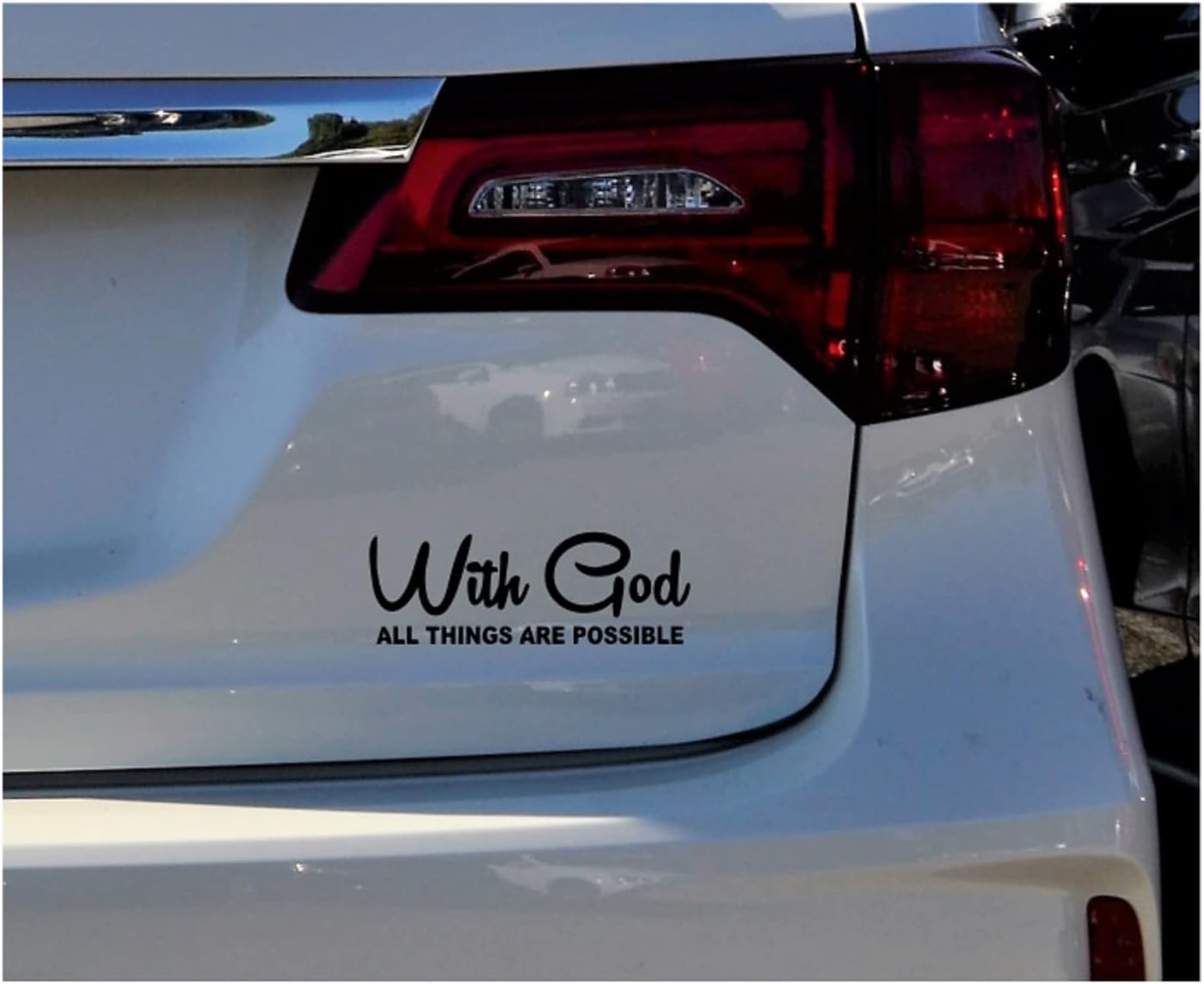 Amazon.com - LWL Design Custom Decal for with God All Things are ...