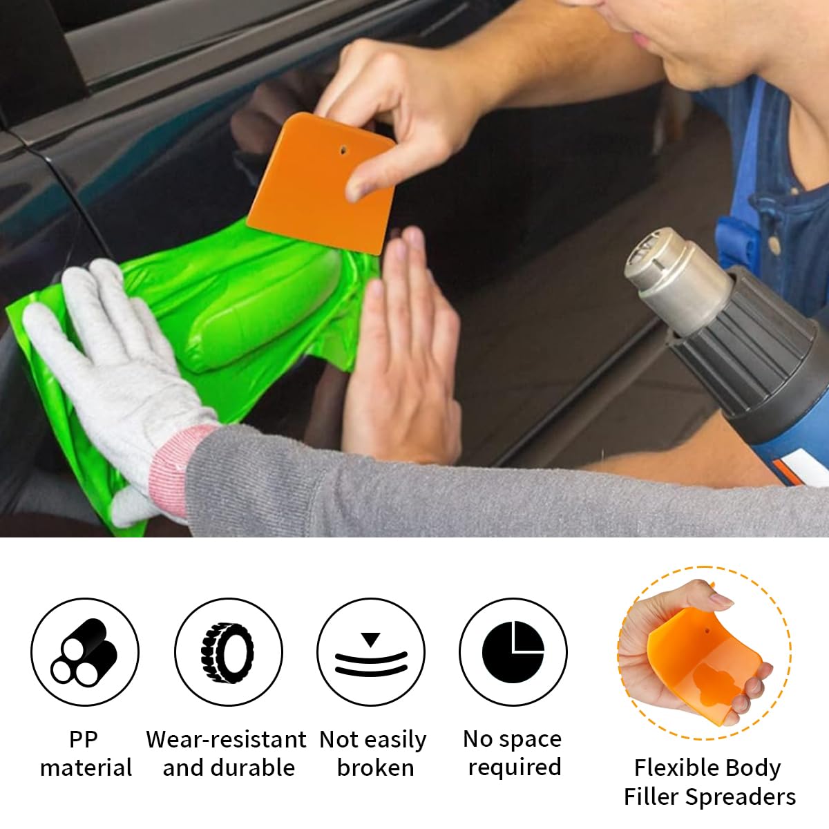 Snapklik.com : Car Body Filler Spreaders, 4, 5, & 6 Inch Automotive ...