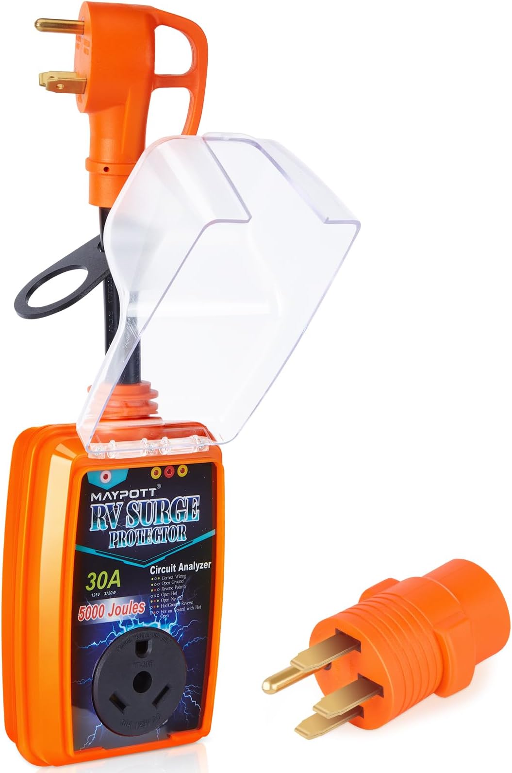 Amazon.com: Maypott 30 Amp RV Surge Protector with 50A to 30A ...