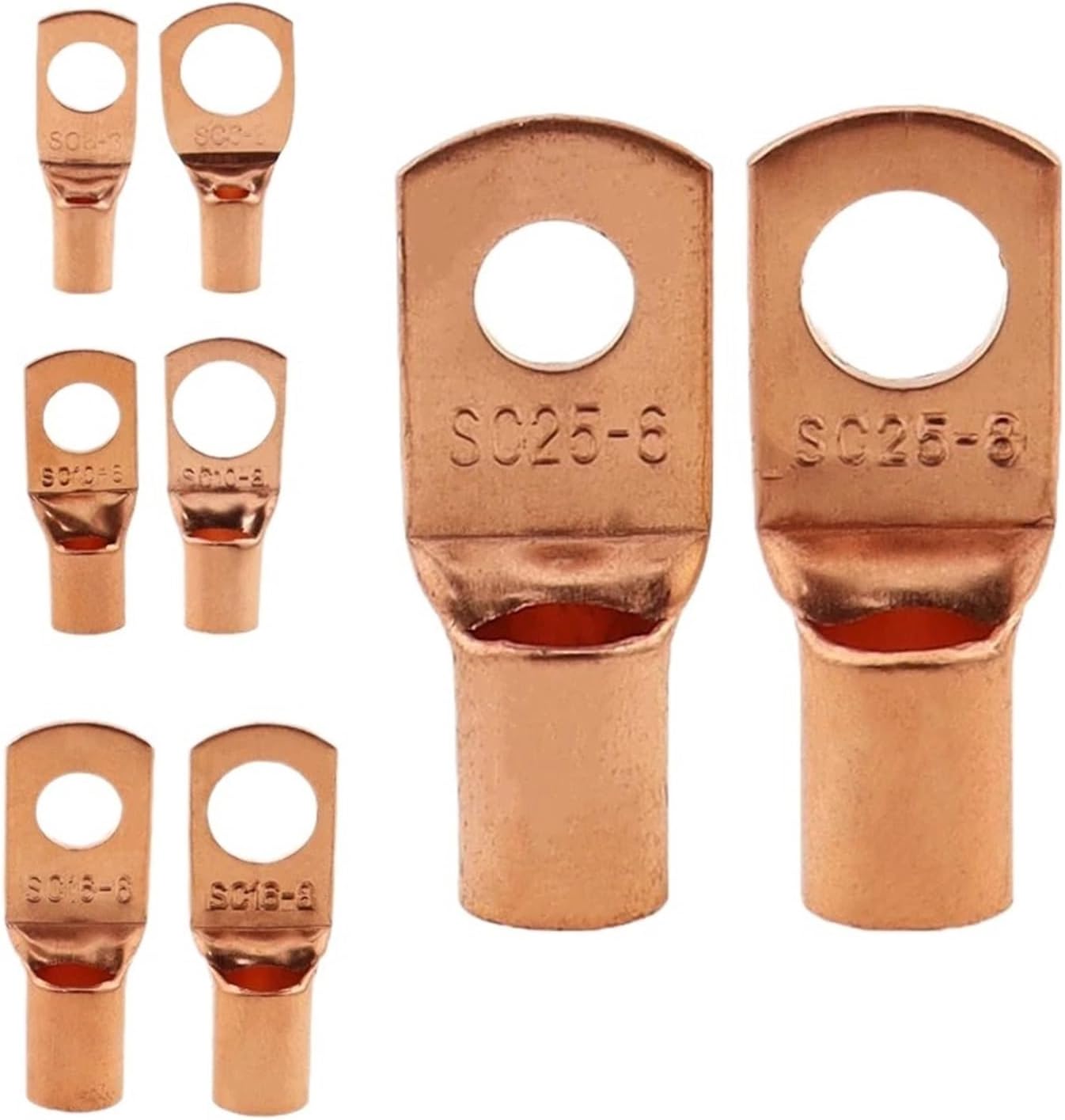 Amazon.com: OUZINE SC Copper Nose 10pcs/20pcs SC50-8 Bolt Hole Tinned ...