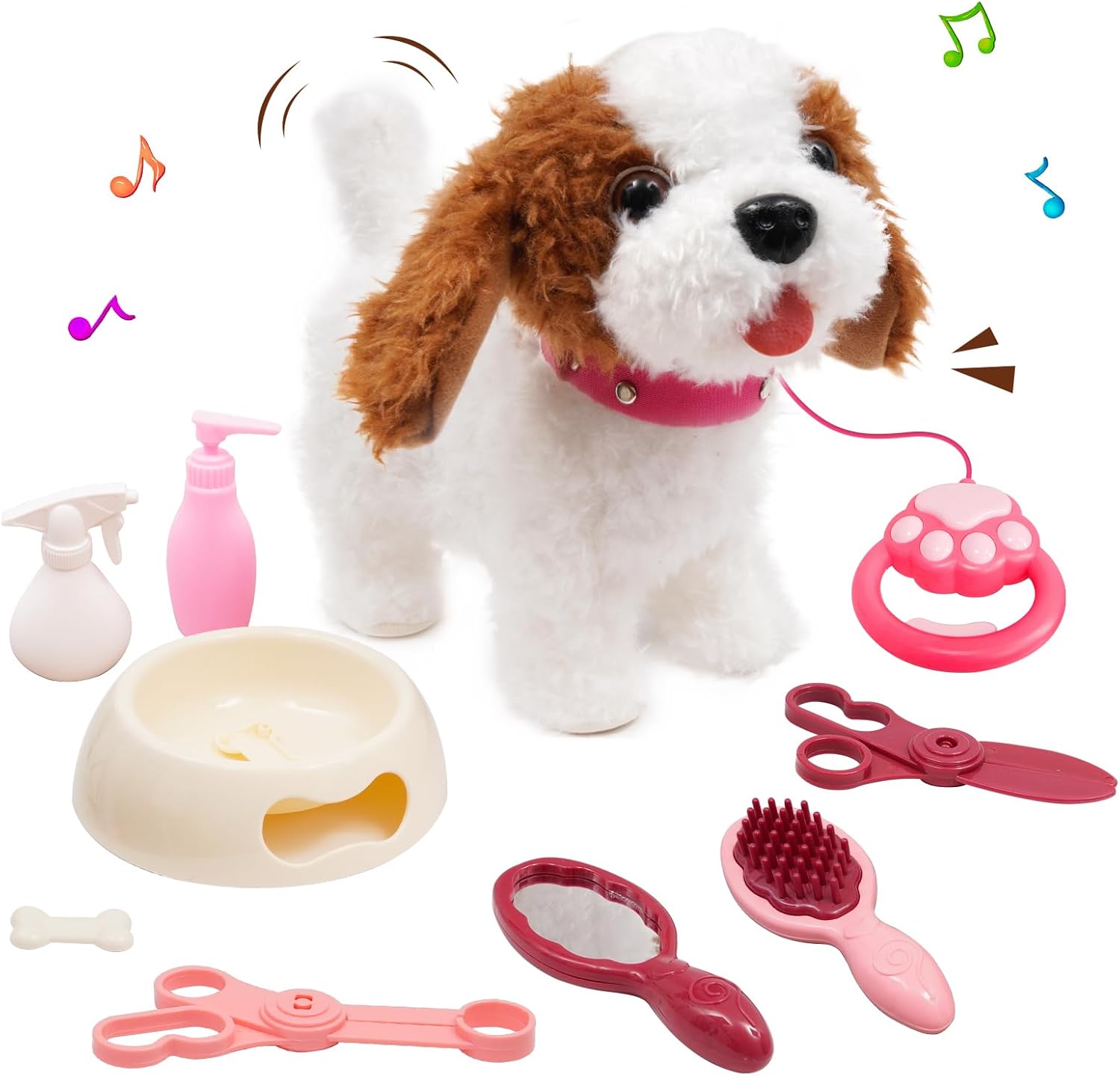 Ark miido Walking Dog Toy with Remote Control Interactive Dog Toy Leash Plush Pets Puppy Doy Toy ...