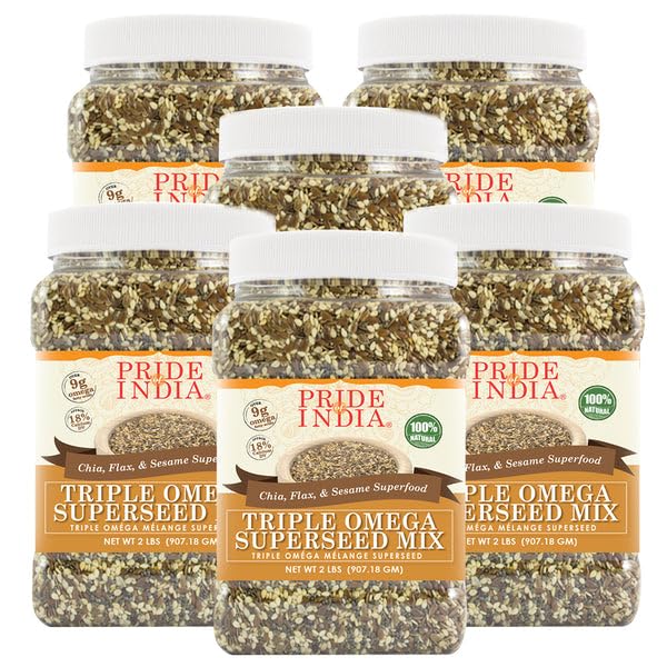 Amazon.com : Pride Of India - PACK of 6 - Triple Omega Superseed Mix ...