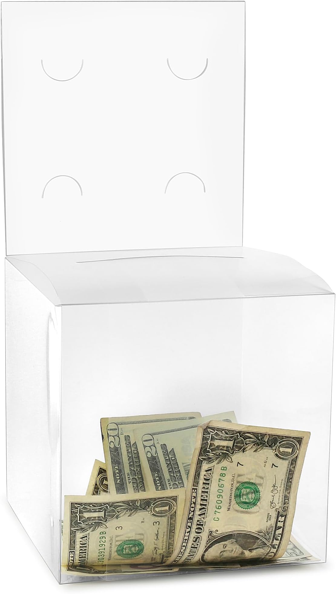 Amazon.com: Clear Plastic Raffle Ballot Box with 4" Slot Suggestion Box ...