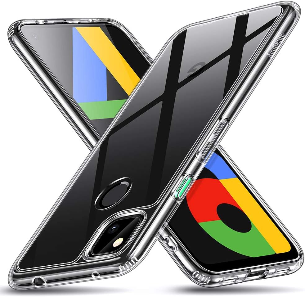 Amazon.com: ESR Google Pixel 4a Case, 9H Tempered-Glass Back Cover ...