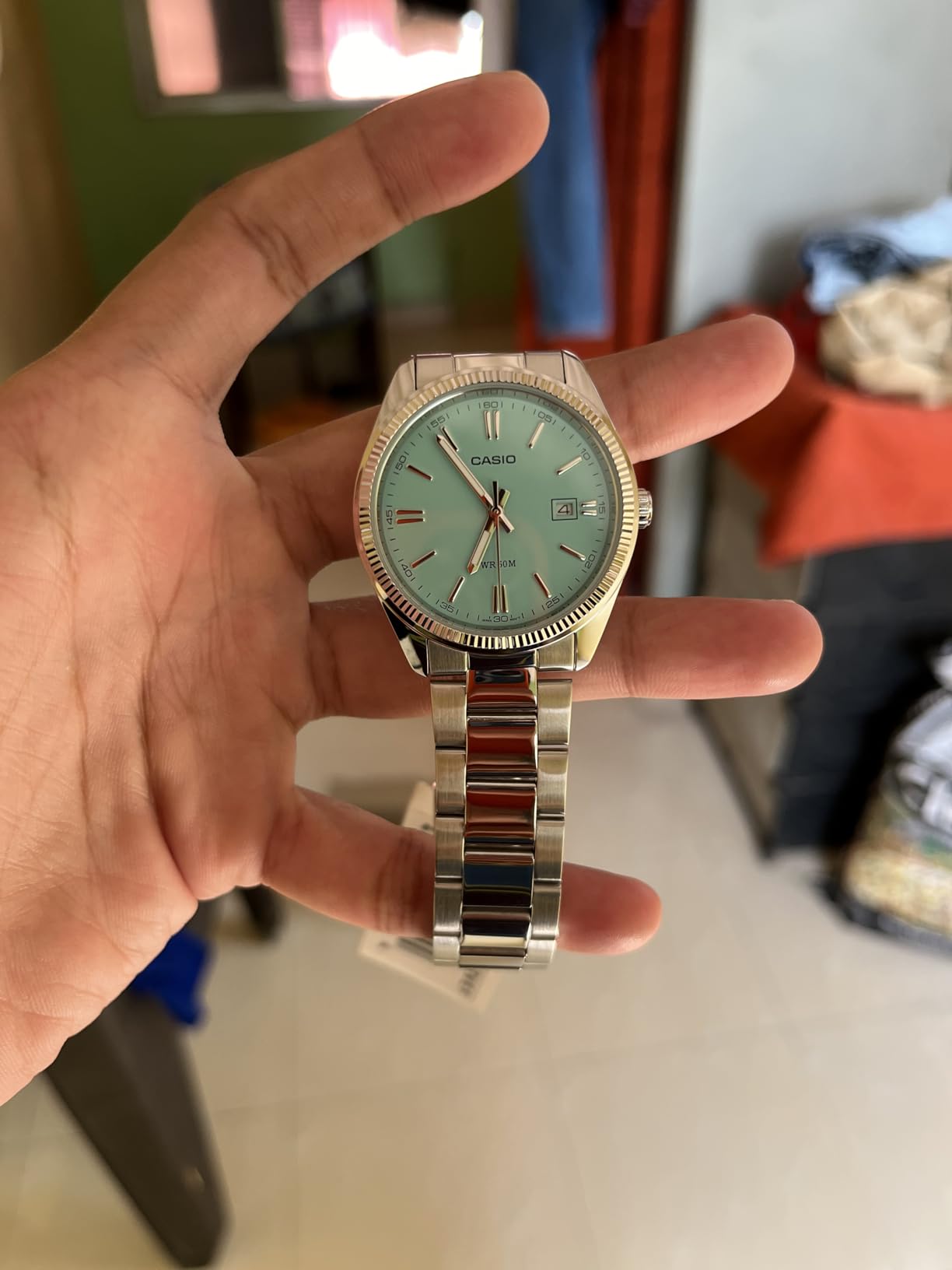 Casio Enticer Men Analog Turquoise Dial Men MTP-1302PD-2A2VEF (A2225 ...