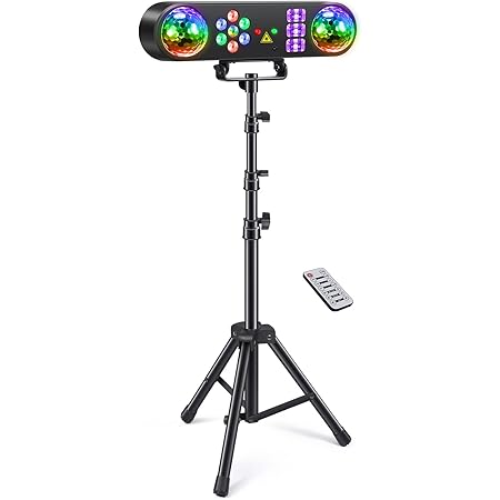 Amazon.com: Telbum DJ Lights with Stand 4 Par Lights Sound Activated ...