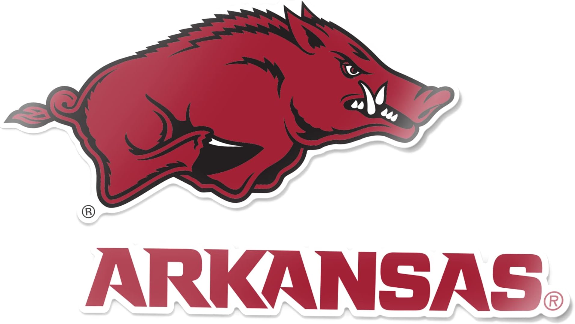 Amazon.com: Craftique Arkansas Razorbacks Decal (A Decal (4''), 4 in ...