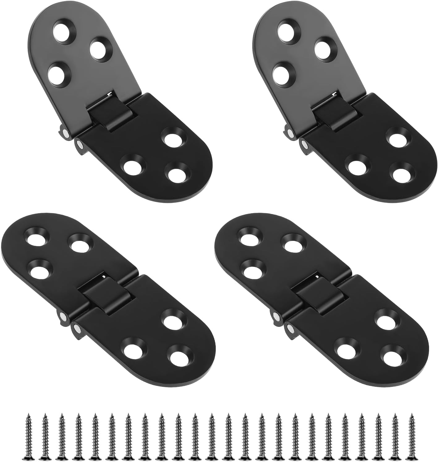 4 Pcs Folding Table Hinge Sewing Machine Cabinet Hinges Black Zinc ...