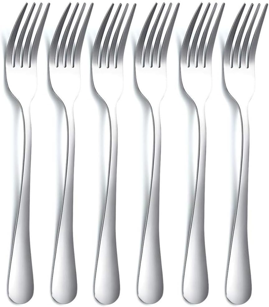 Forks Cutlery Stainless Steel Fork Set,Dinner Fork Set of 6 Pieces ...