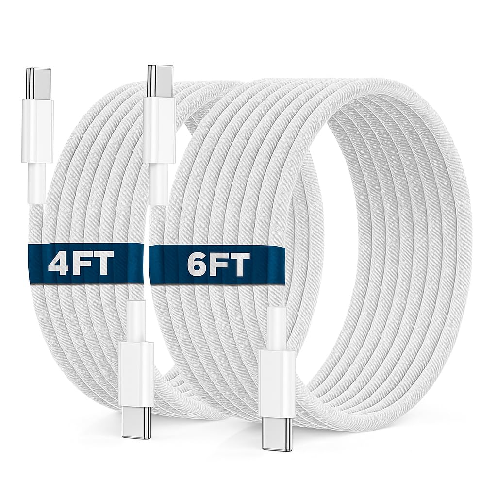 Amazon.com: 2Pack iPhone 17 16 15 Charger Cord, 1.2M+2M for iPhone 17e ...