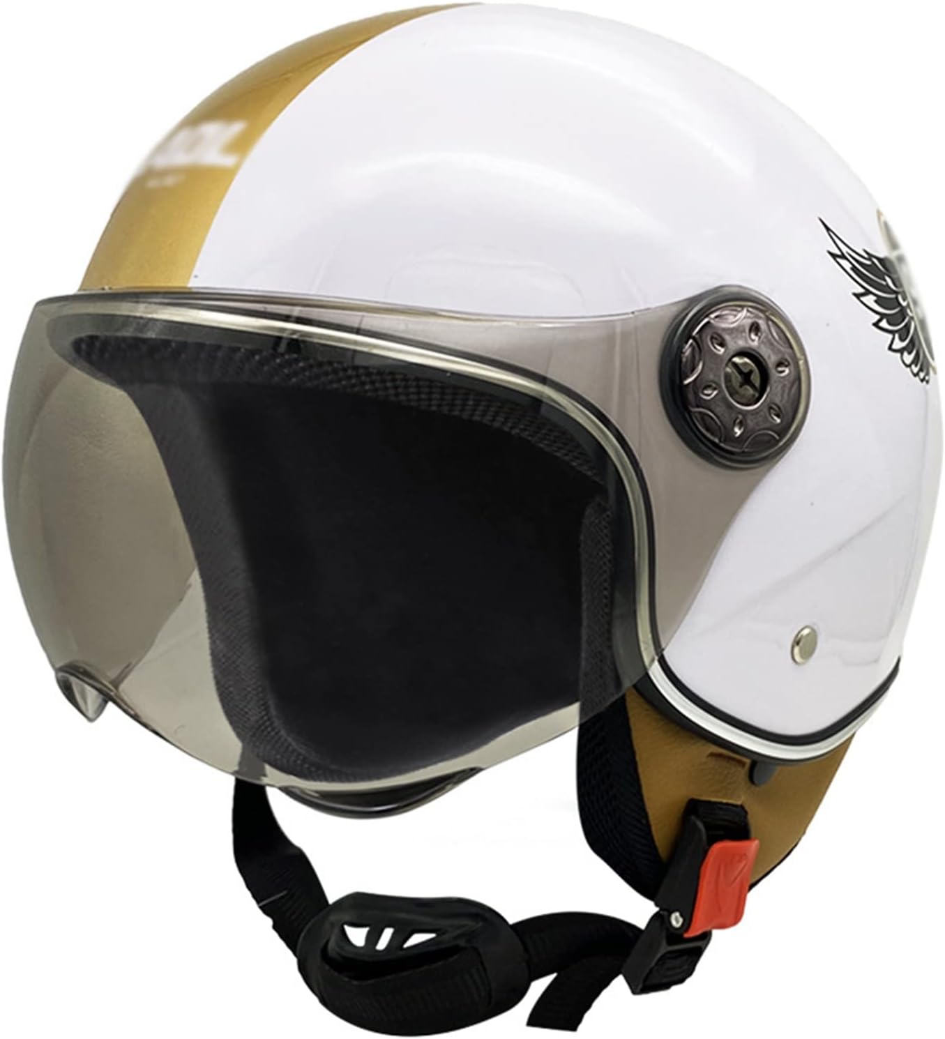Amazon.com: LRFUQI Retro Motorcycle Half Helmet Men Women 3/4 Half ...
