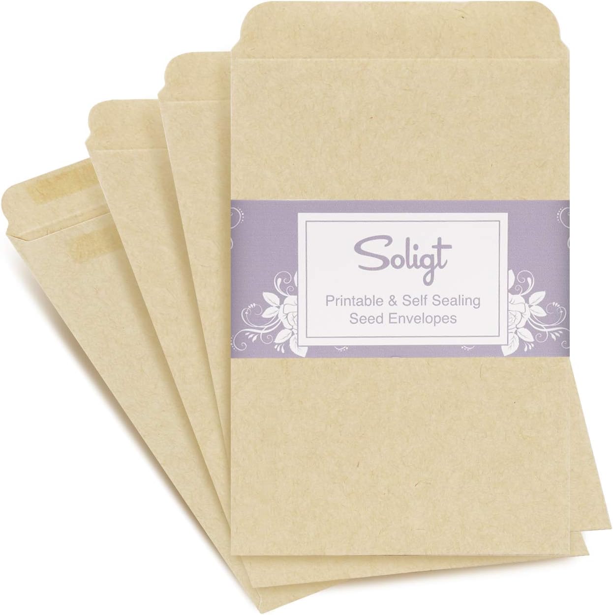 Amazon.com: Teling 100 Pcs Let Love Grow Packets Unfilled Kraft Wedding ...