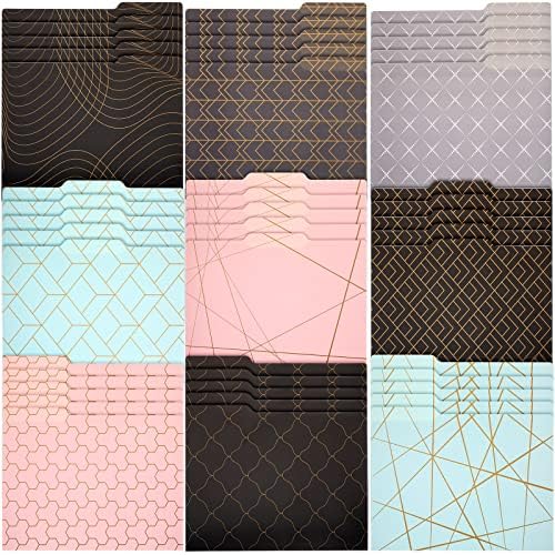 Yahenda 45 Pack Decorative File Folders with 1/3 Cut Tabs, Colored ...
