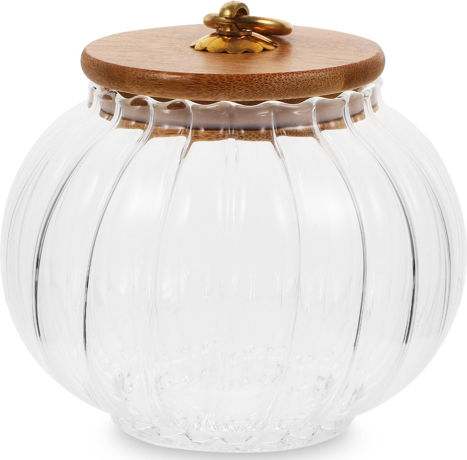 Amazon.com: Cabilock Glass Jar with Lid Glass Coffee Nuts Canister Pumpkin Modelling Glass ...