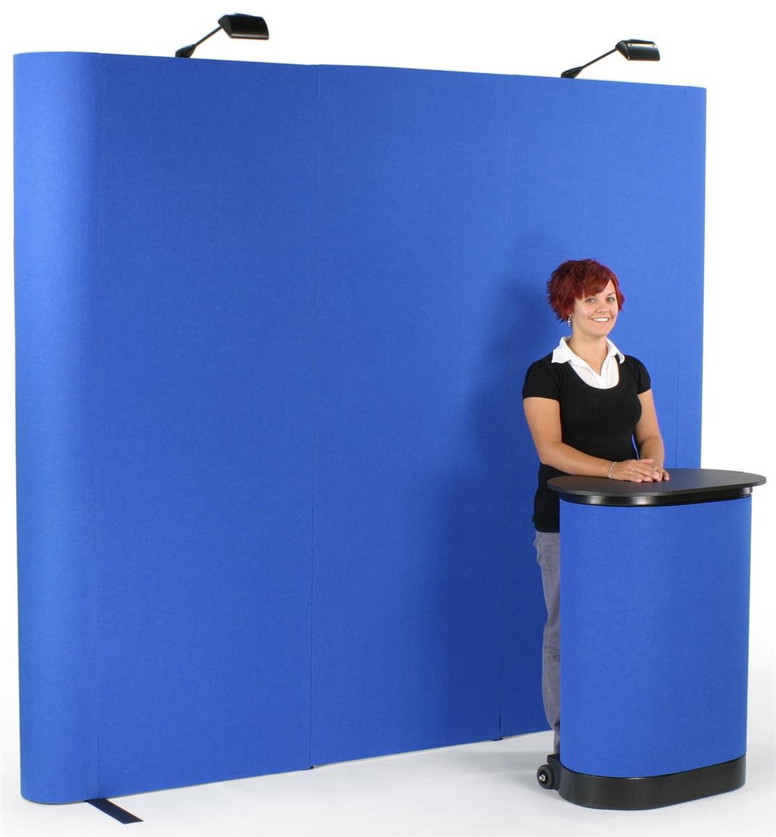 Displays2go Convention Booth Display Straight 8-Feet Wall /Curved End ...