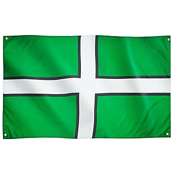 Runesol Devon Flag, 91x152cm, 3ft x 5ft, Saint Petroc's Flag, 4 ...