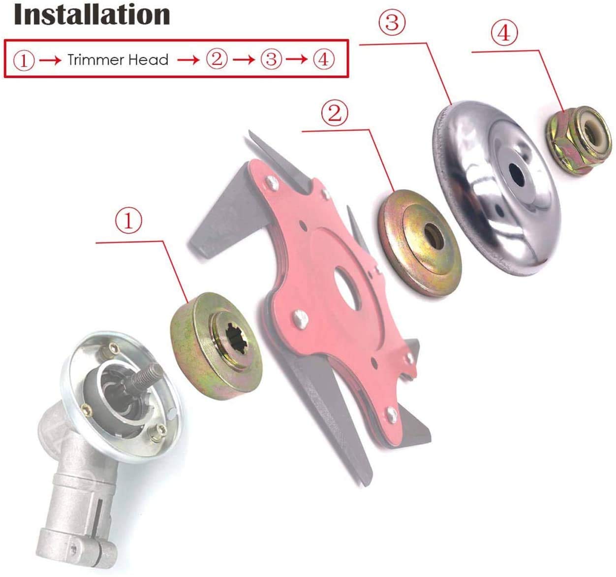 Snapklik.com : Trimmer Adapter Kit - 4 Piece Set For Weed Eater
