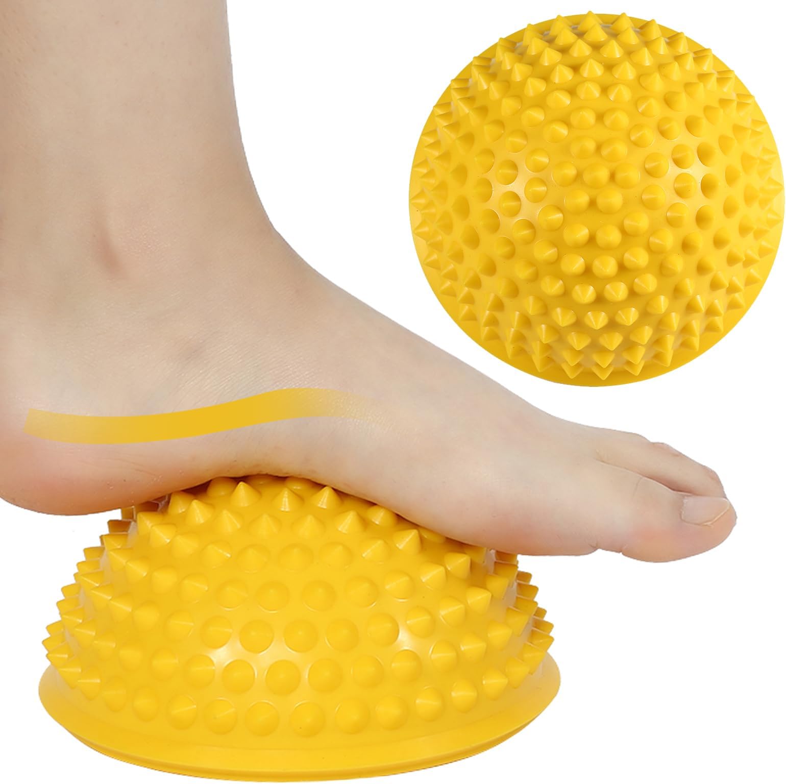 Amazon.com: Agatige Foot Massage Ball, Half Round PVC Spiky Foot Wakers ...