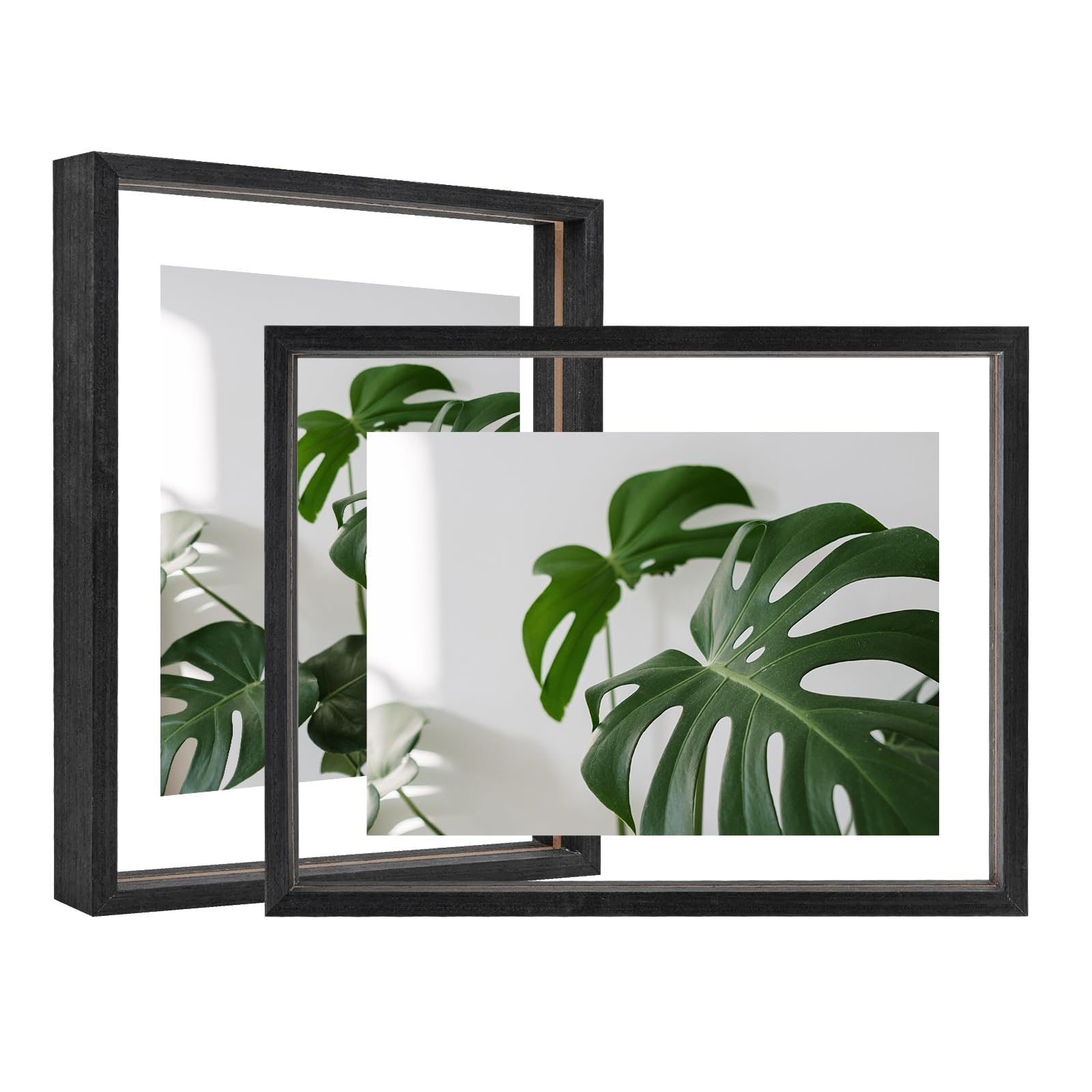 Amazon.com - Egofine 8.5x11 Floating Frames Set of 2, Double Plexiglass ...