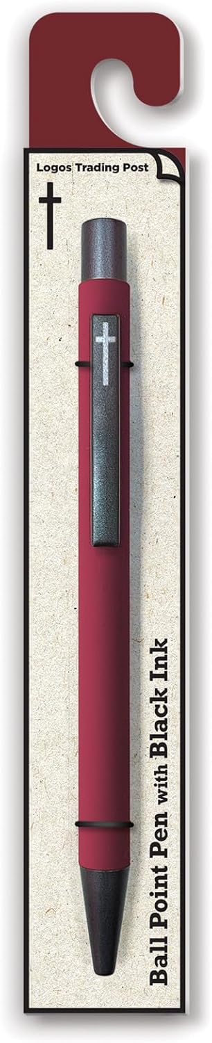 Amazon.com : Christian Pens With Cross - Wine Red, Soft Touch Barrel ...