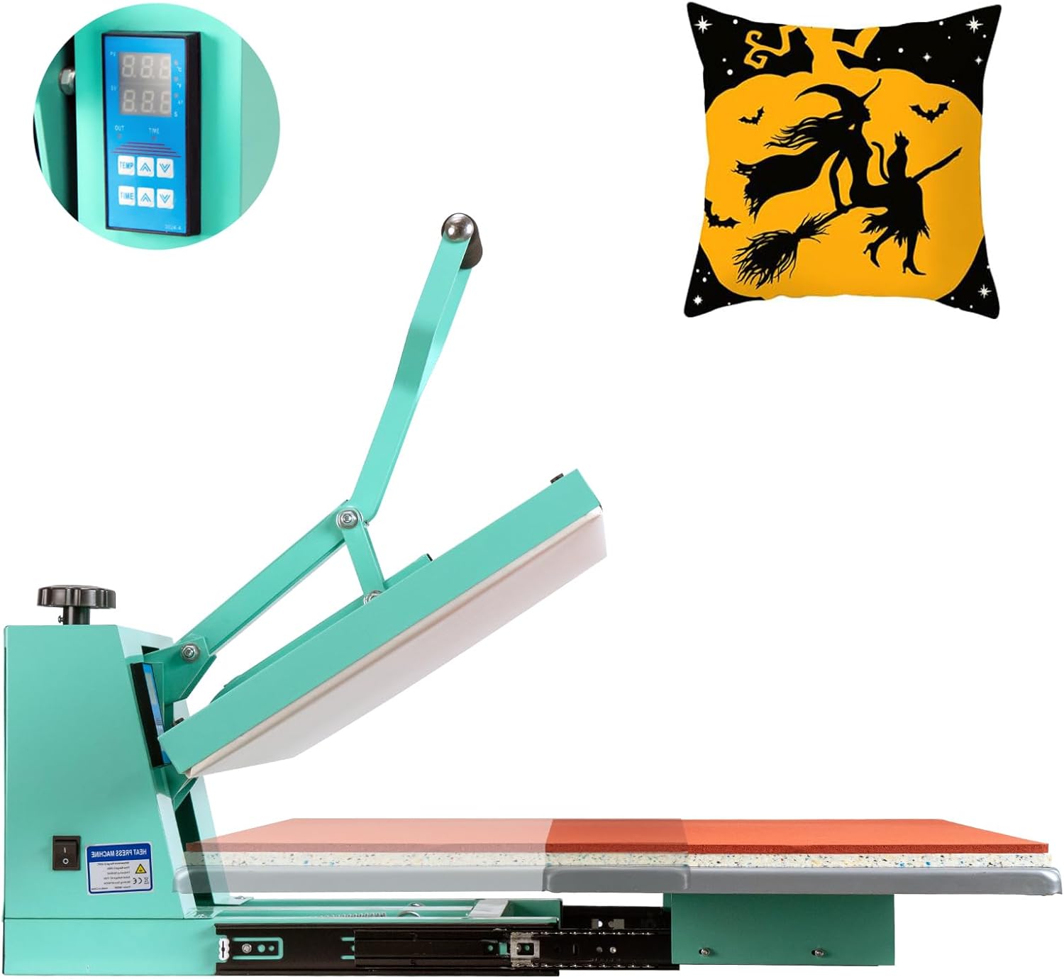 Amazon.com: 16x24 Manual Heat Press Machine with Slide-Out Base, 2000W ...