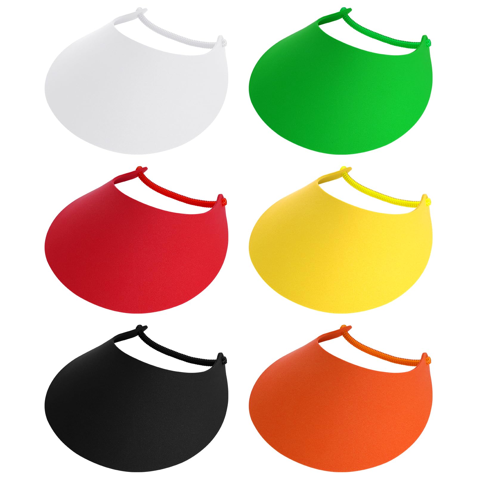 SUMERSHA 6Pcs Foam Sun Visors for Women Sun Visor Hat Summer Sun ...