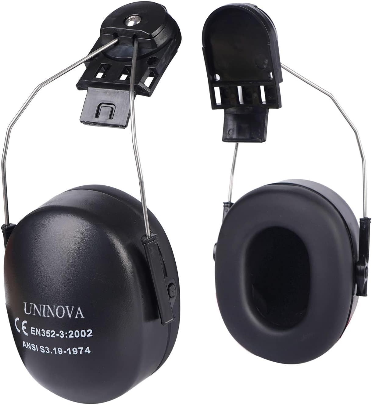 UNINOVA Hearing Protection Earmuffs, NRR 24dB Noise Reduction Hard Hat ...