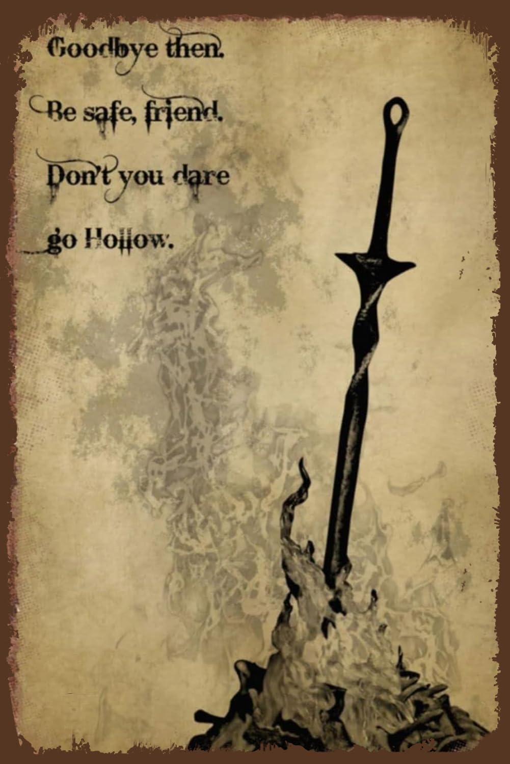 Amazon.com: Hollow Bonfire Dark Scary Souls Aluminum Signss Funny Tin ...