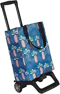 Amazon.com - Collapsible Trolley Bag On Wheels,Foldable Reusable ...