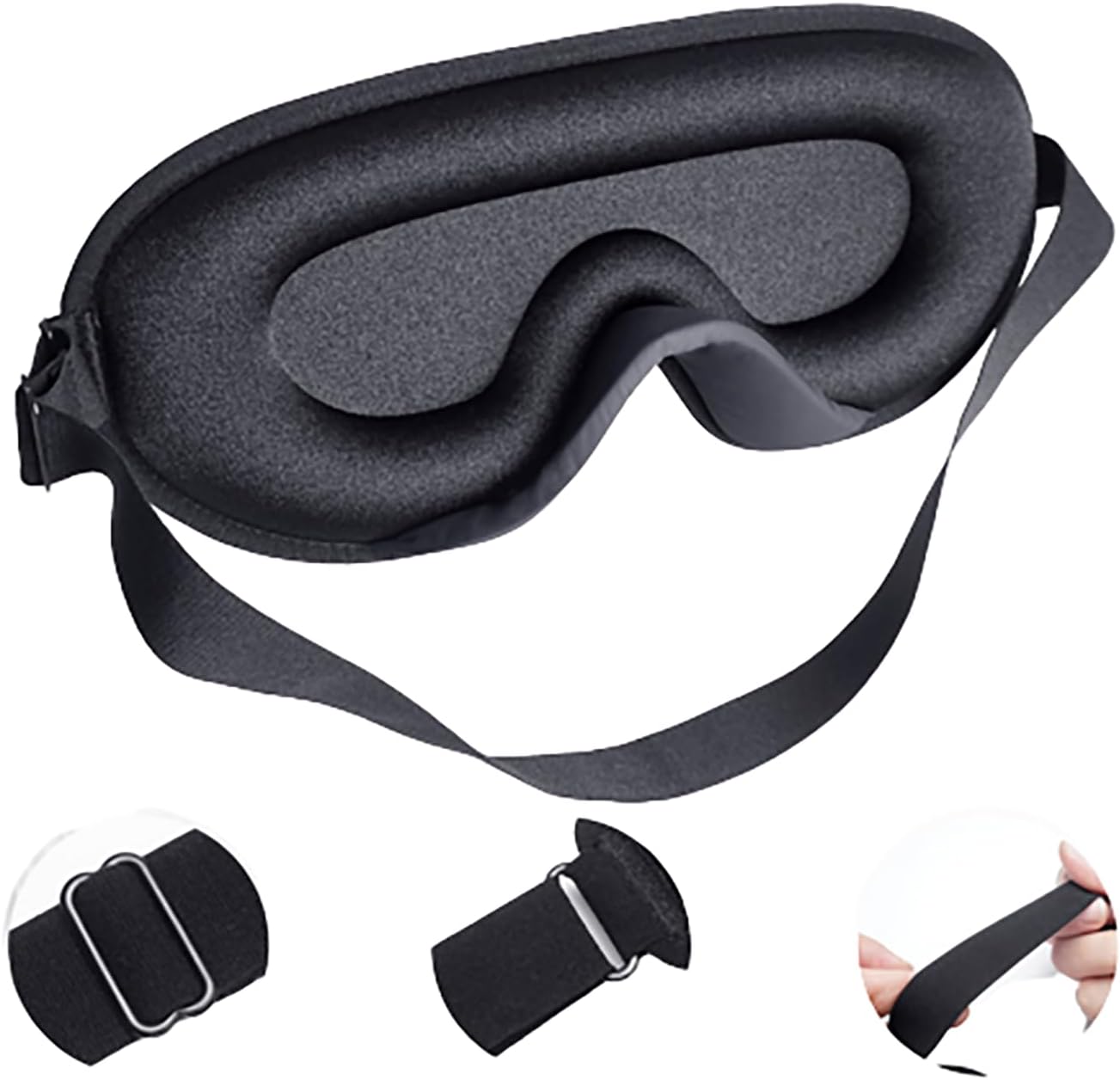 3D Sleep Mask, Sleep Eye Mask for Men Women, Light Blocking Eye Cover ...
