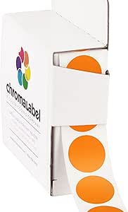 ChromaLabel 0.75 Inch Round Label Permanent Color Code Dot Stickers ...