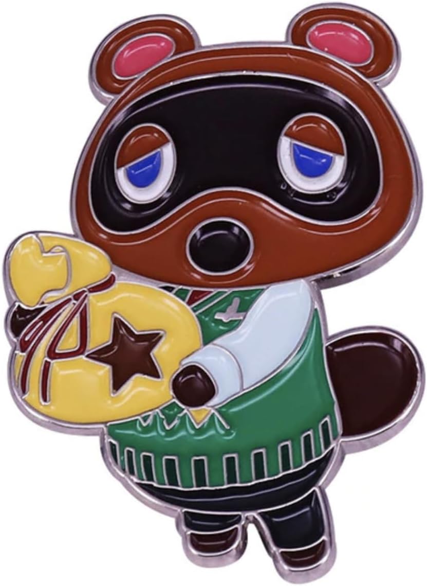 Amazon.com: Animal Crossing New Horizons Tom Nook 1.4" Enamel Pin Badge ...