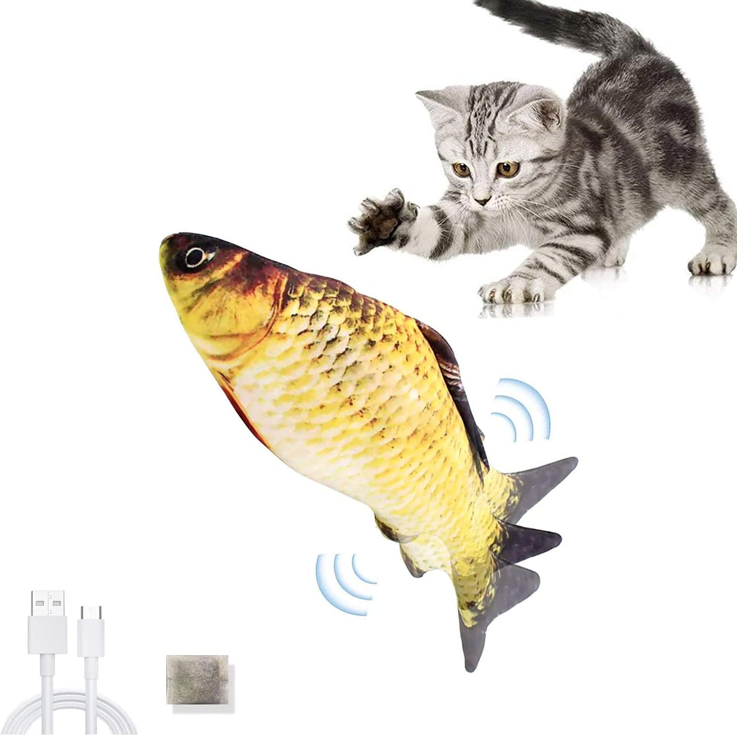 JML Flippity Fish - The cat toy that flips, flops and wiggles like a ...