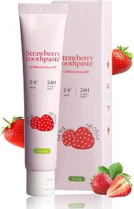 Strawberry Toothpaste,Toddler Toothpaste with Low Fluoride for U Shaped ...