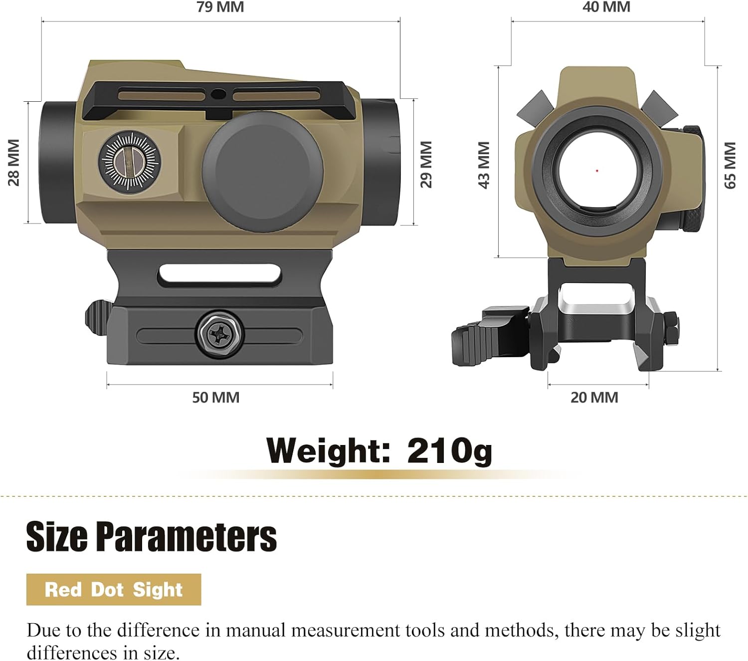 SYM-20B Solar Red Dot Sight,Tactical Hunting Shooting Red Dot Scope ...