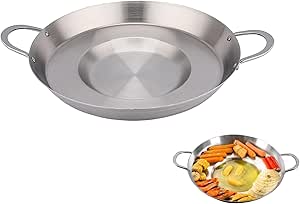 Amazon.com: Large Mexican Style Stainless Steel Concave Frying Pan Wok ...