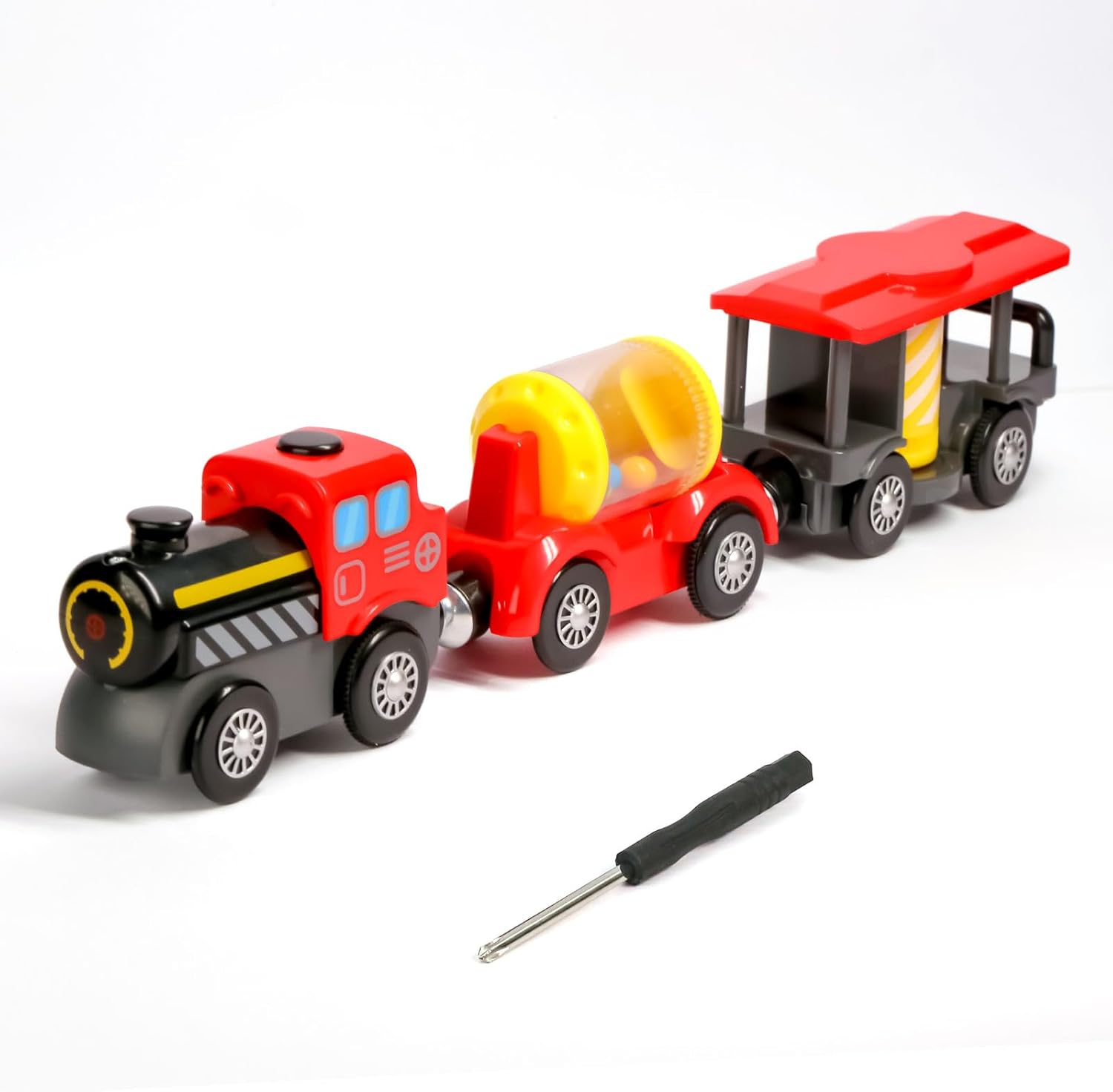EVERGD Locomotive Battery Powered Celebrates Steam Electric Train Toy ...