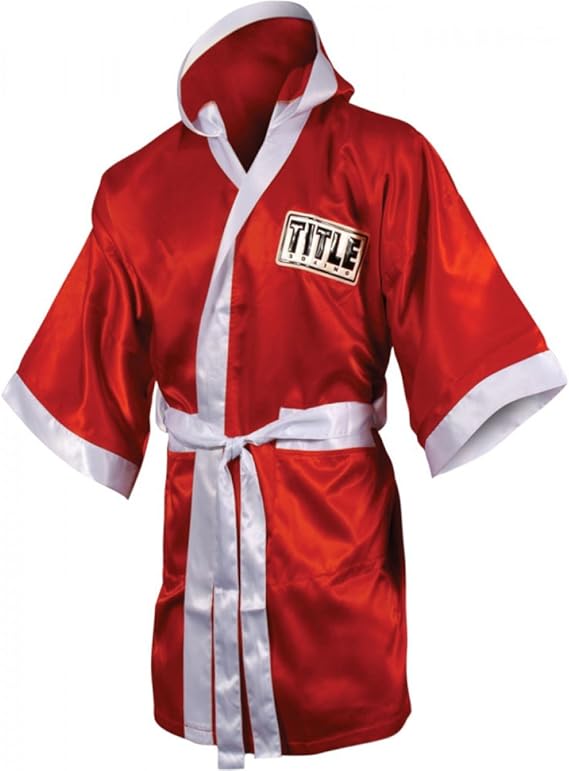 Amazon.com : TITLE Boxing Full Length Stock Satin Robe : Mens Boxing ...