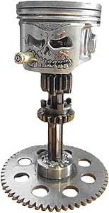 Carving Piston Skull Face,Memorial Skeleton Figurine - Skull Ornaments ...