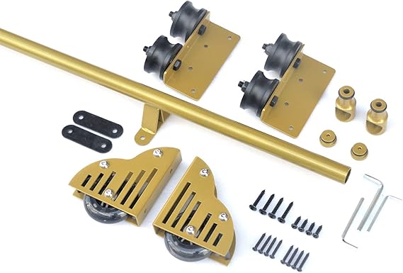 Library Ladder Track Hardware Kit with Roller Wheels - Sliding Wall ...