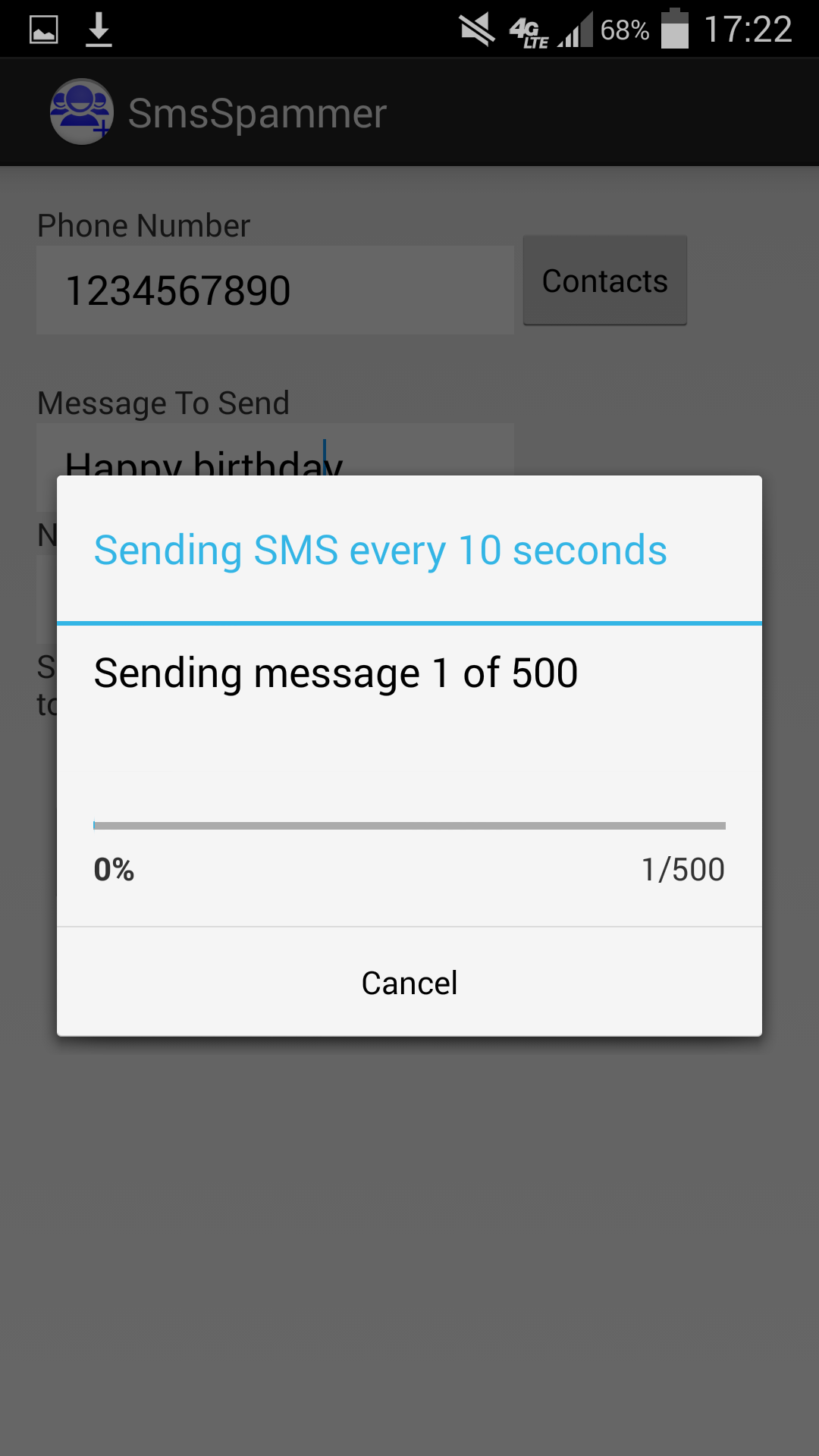 SMS Spammer - App on Amazon Appstore