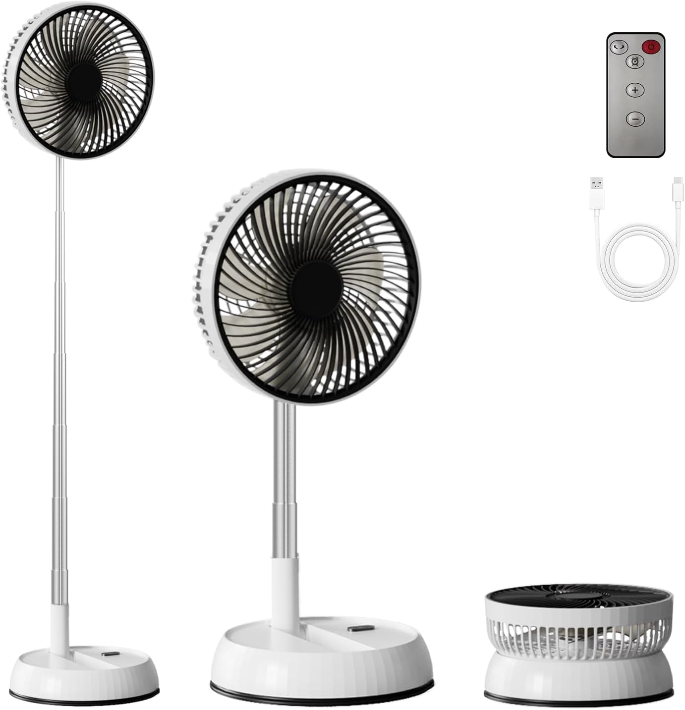 Amazon.com: Leeyalan 8" Foldable Travel Fan with Remote Control ...