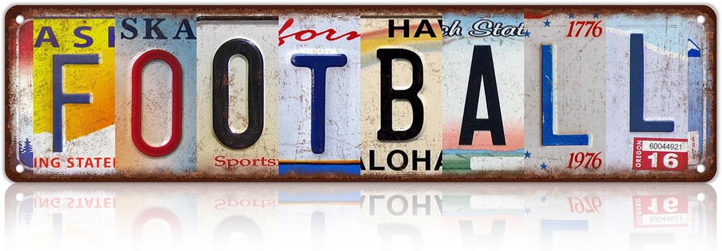 Amazon.com: Crazysign Funny Football Gifts for Boys Room Man Cave Wall ...