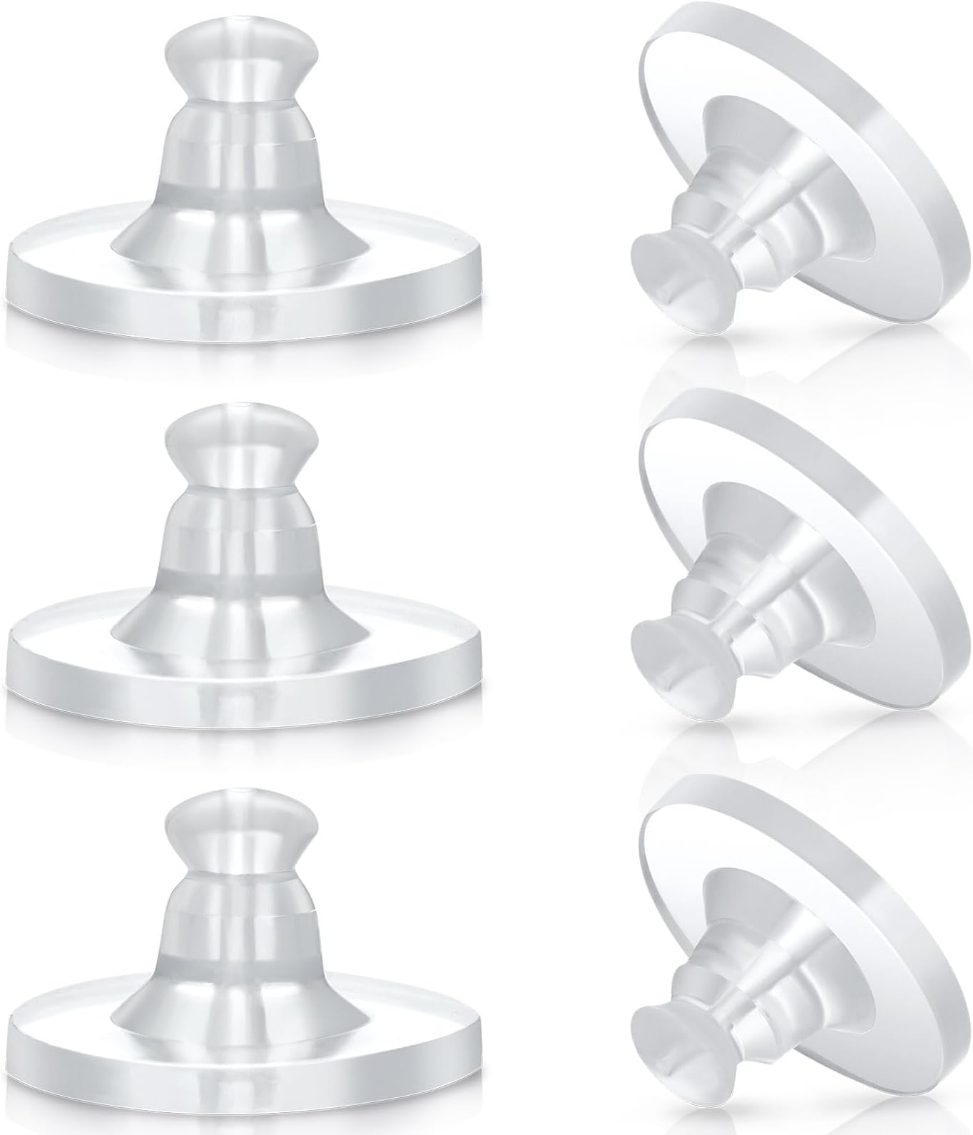 Amazon.com: GoProver 100 Pack Earring Backs Earring Stoppers Clear ...