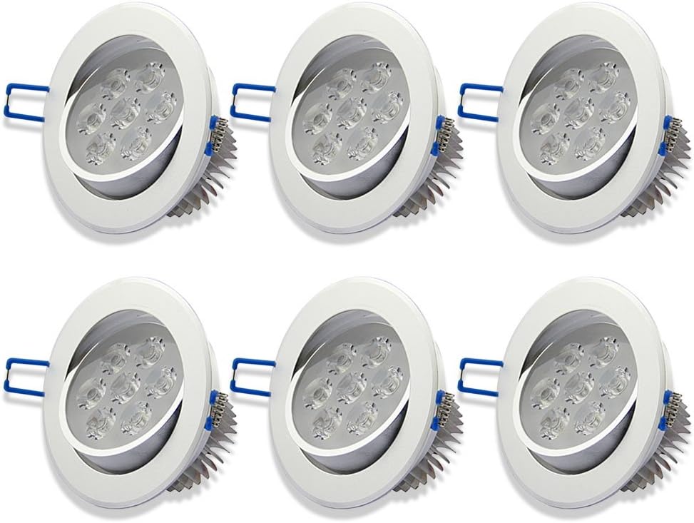 Tkoofn® 6 Stück 3W 7W 12W LED Spot Einbauleuchte Einbau Set Decken ...